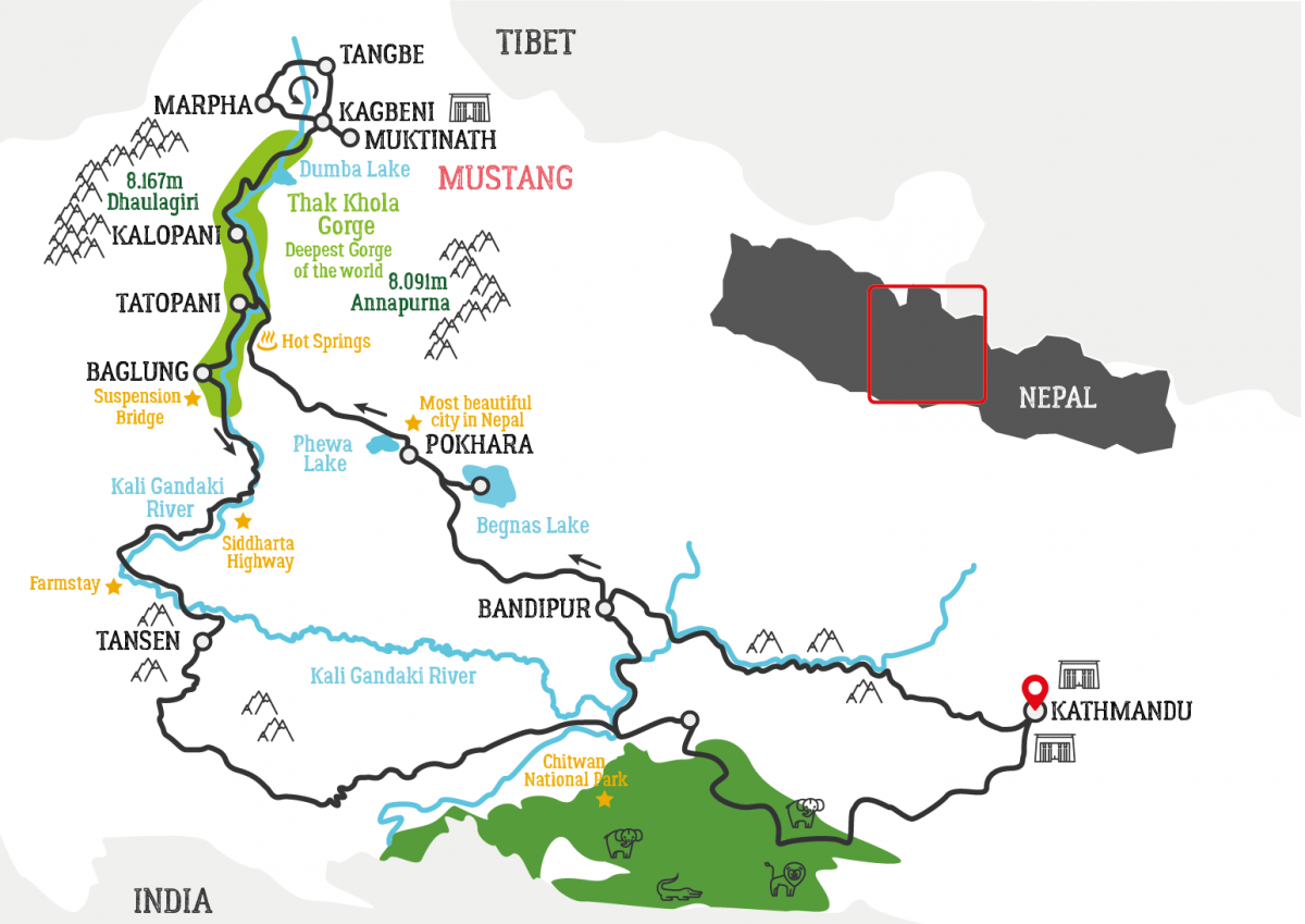 Mustang Nepal Motorbike Tours | Kathmandu to Mustang Motorcycle Tour